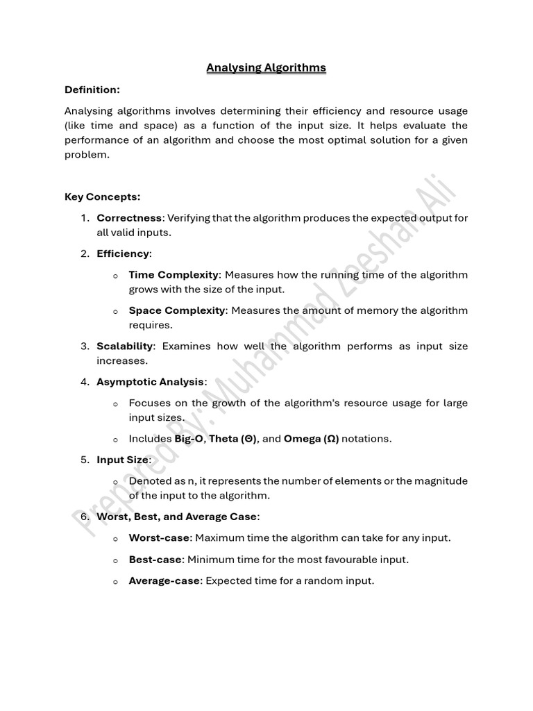 Analysing Algorithms | PDF