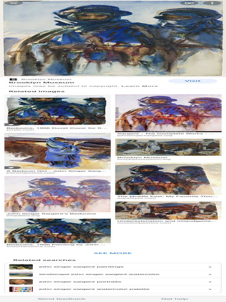 Searchq Bedouins+painting+sargent&rlz 1CDGOYI enUS713US714&hl en-US ...
