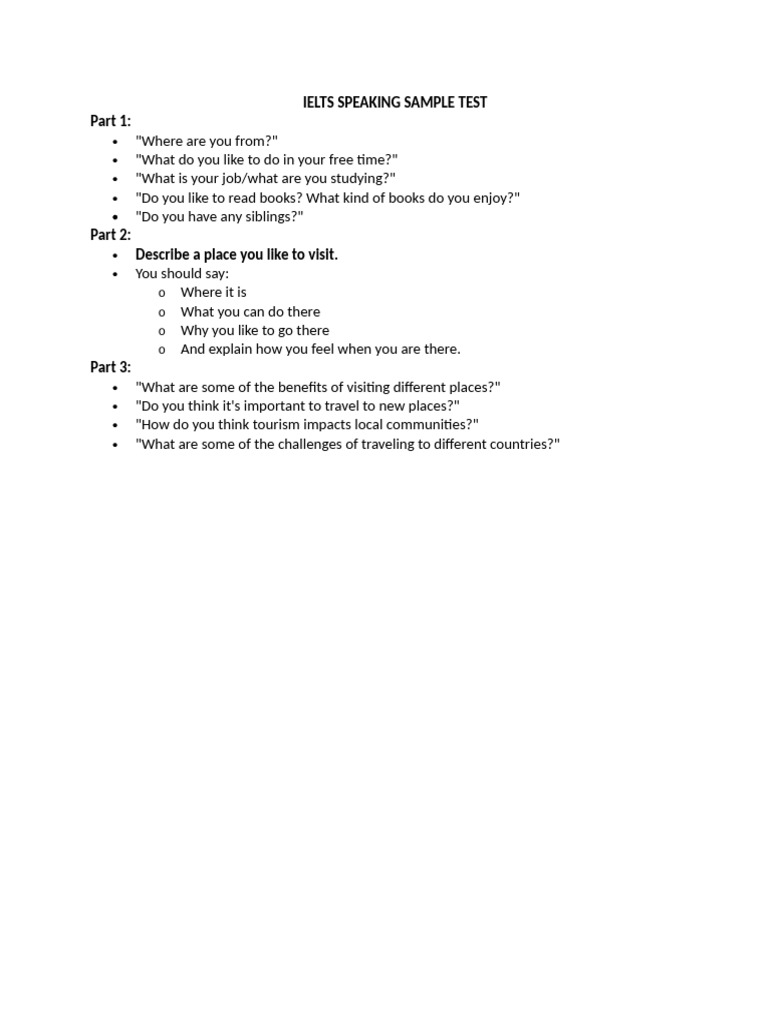 Ielts Speaking Sample | PDF