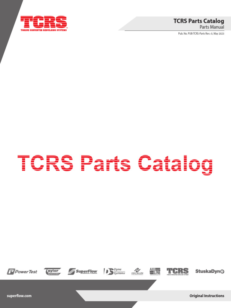 TCRS Parts Catalog Overview | PDF | Mechanical Engineering