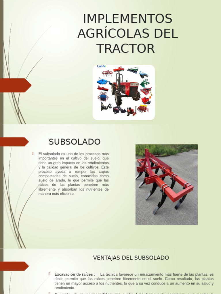 Implementos Agrícolas Del Tractor 2024 | PDF | Arado | Suelo