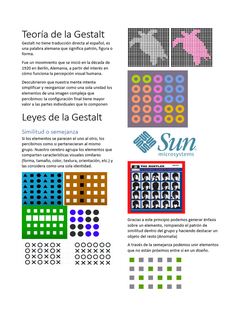 teoria de la Gestalt | PDF | Percepción | Ciencia cognitiva