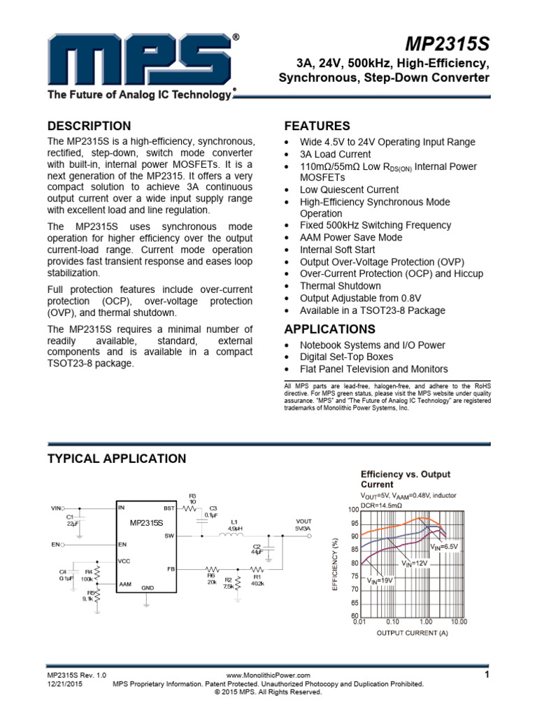 MP2315S | PDF | Capacitor | Manufactured Goods