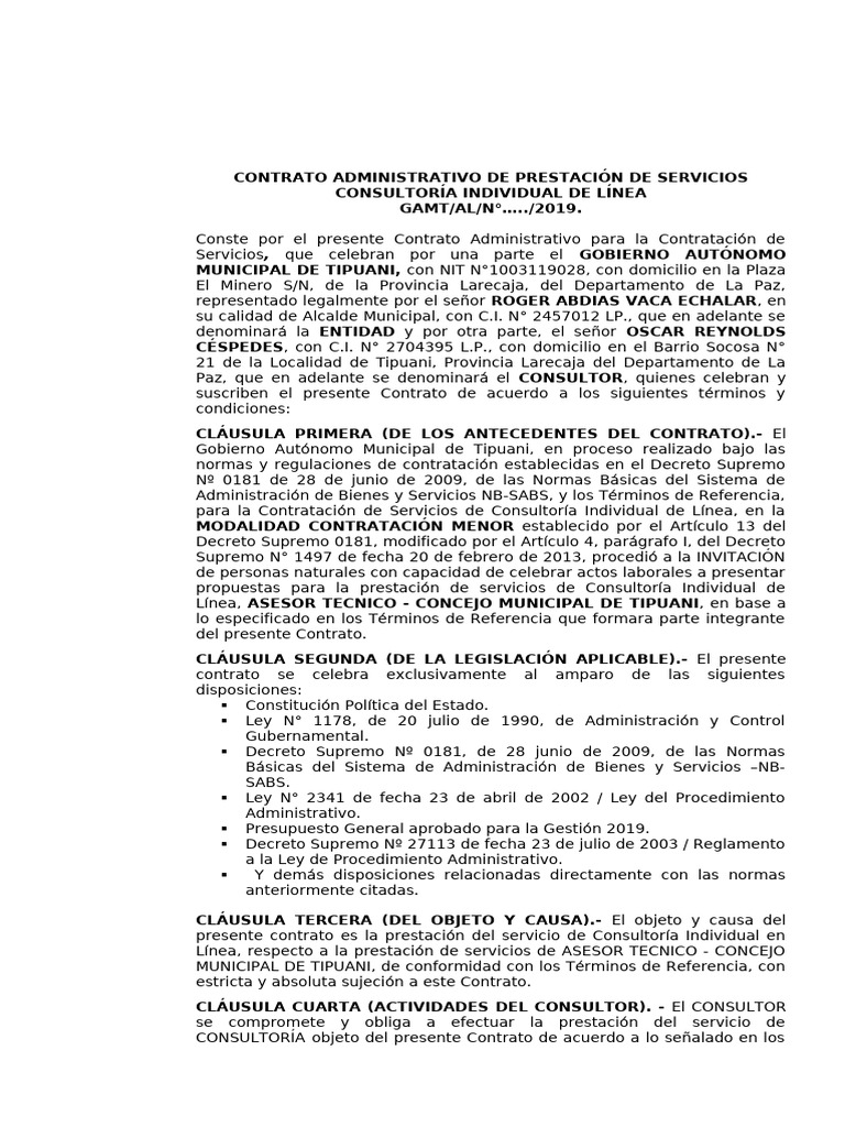 Contrato Linea | PDF | Documentos legales | Justicia