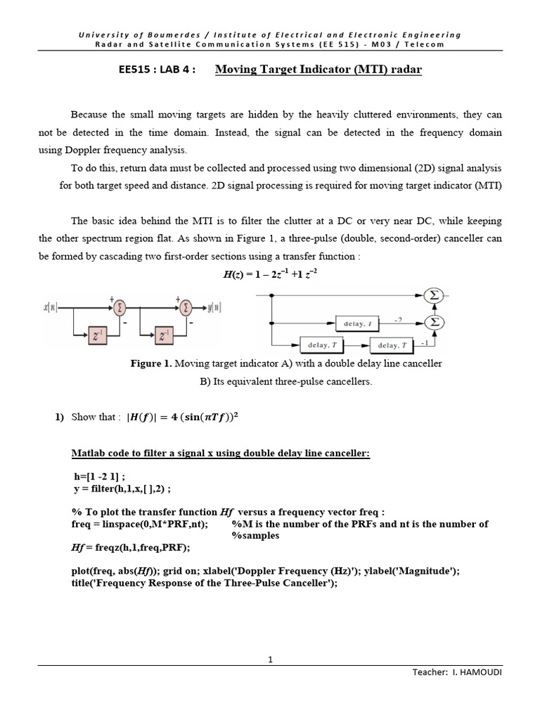 LAB4_MTI | PDF | Telecommunications Engineering | Telecommunications