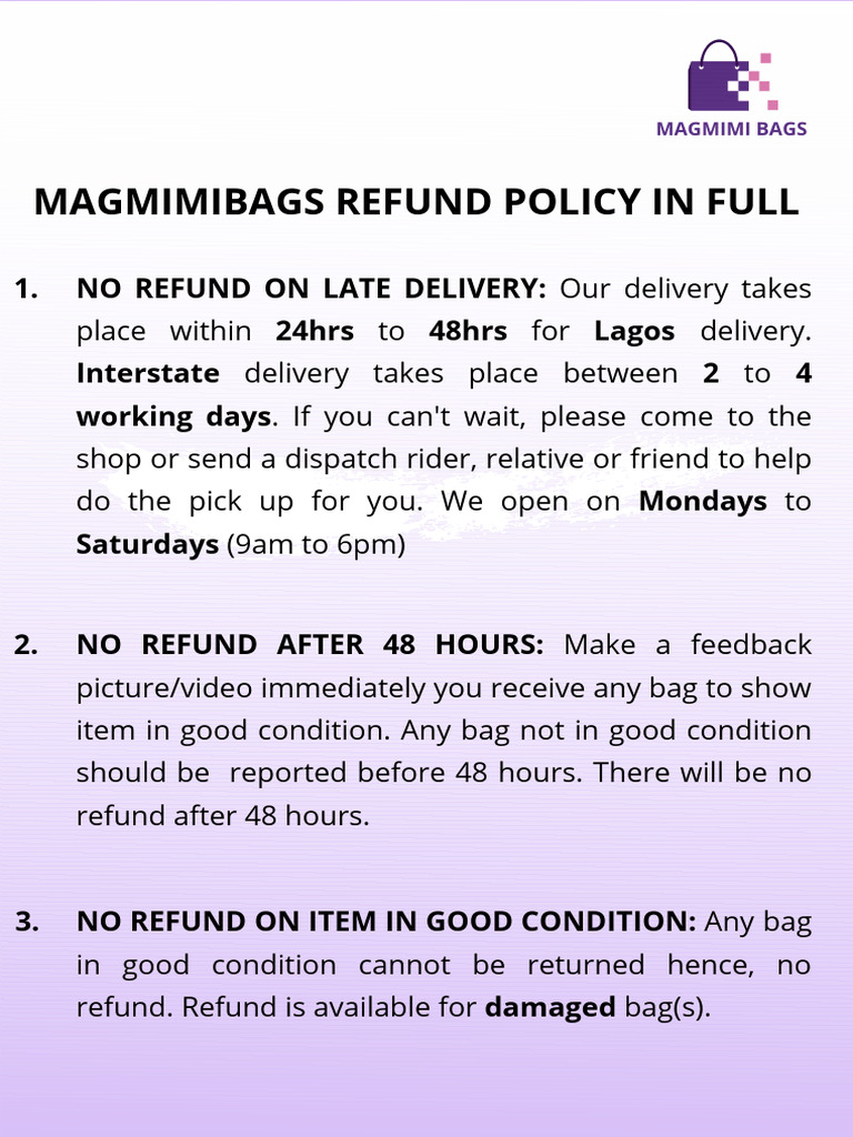 Comprehensive Refund Policy | PDF