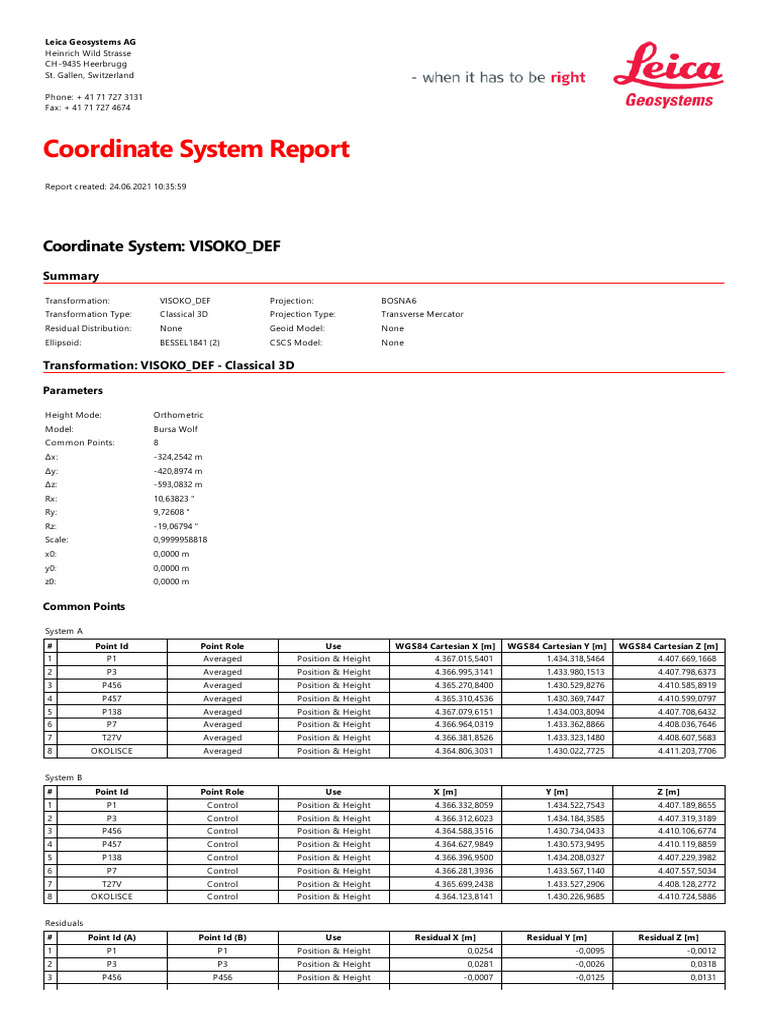 Coordinate System Report | PDF | Geophysics | Geographic Data And ...