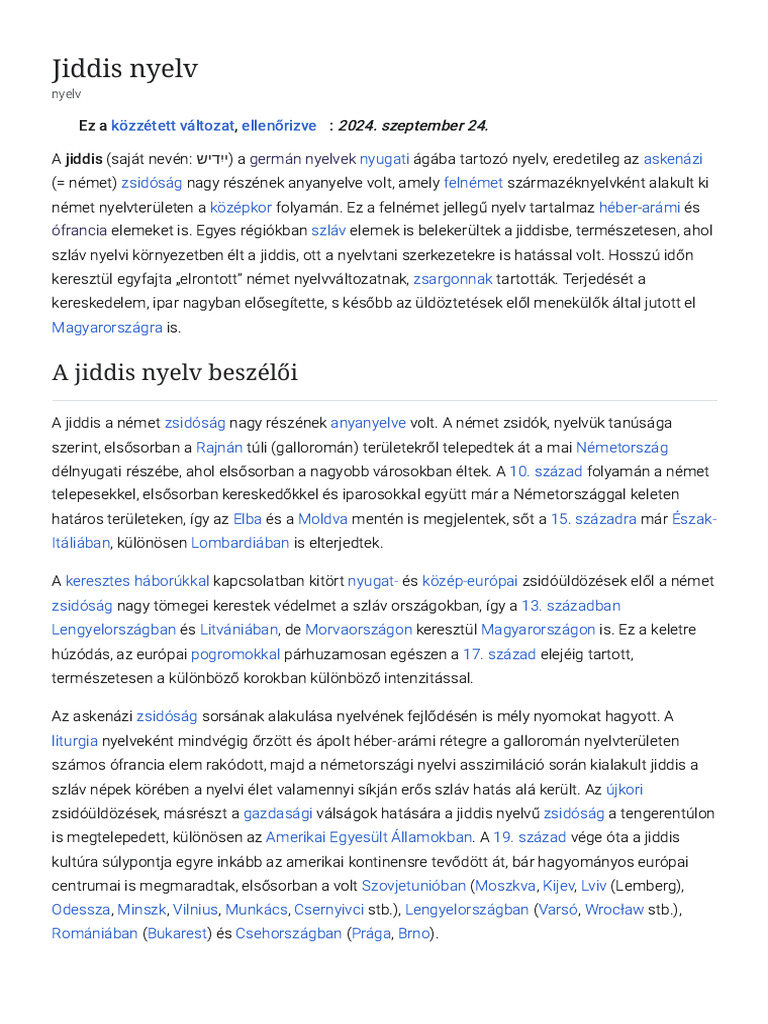 Jiddis Nyelv | PDF