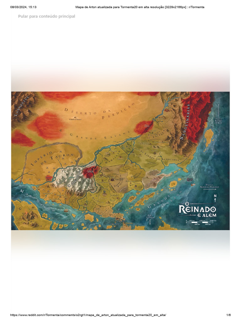 Mapa de Arton para Tormenta20 | PDF
