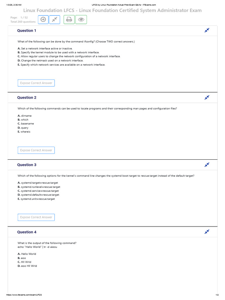 LFCS Exam Questions and Answers Guide | PDF | Linux | System Software