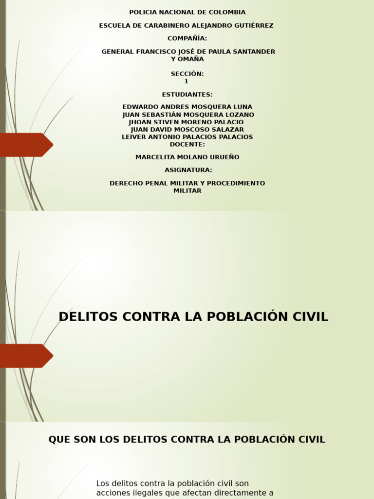 Delitos Militares Contra Civiles | PDF | Robo | Ley común