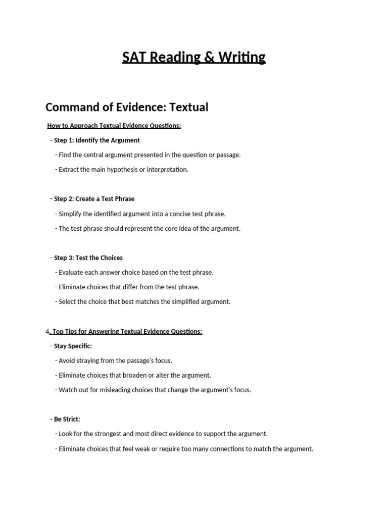 SAT Reading and Writing Quick Revision | PDF | Verb | Plural