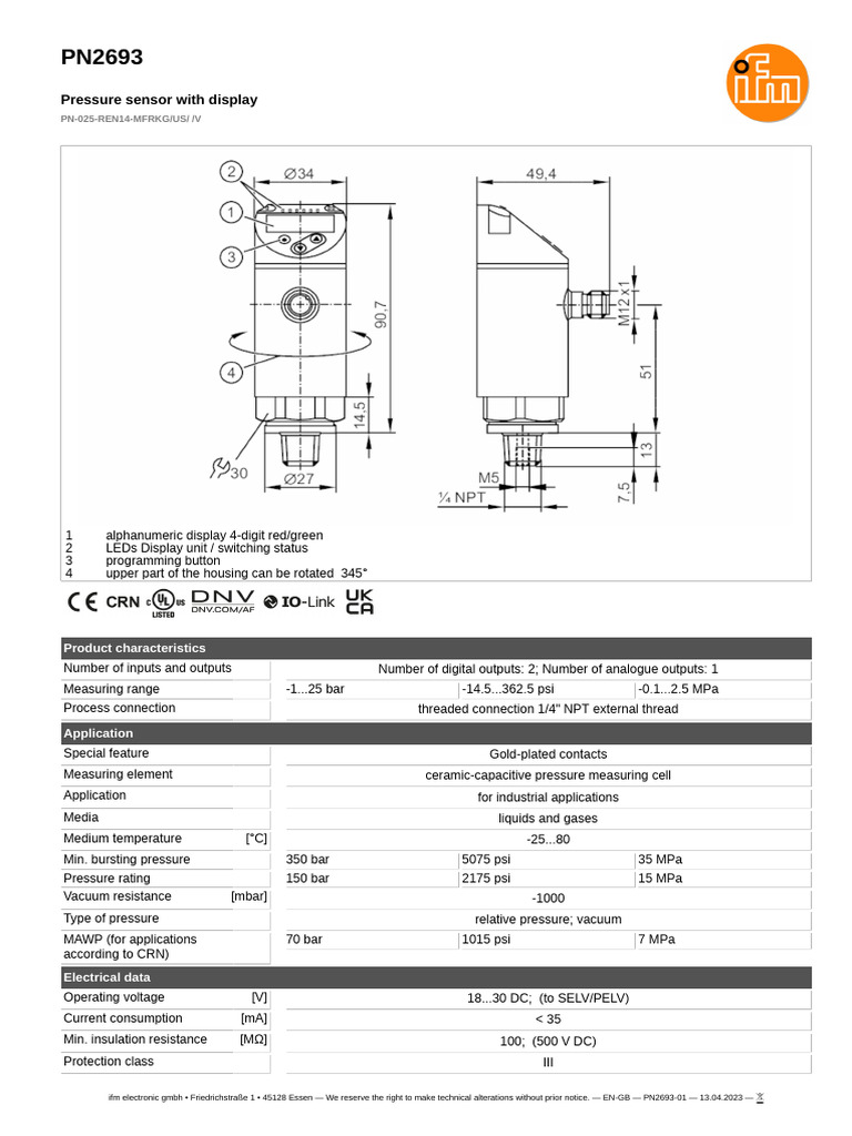 PN2693-01_EN-GB | PDF | Pressure Measurement | Pressure