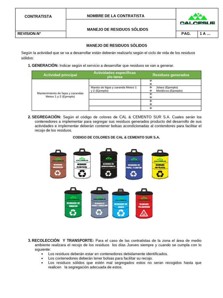 GUIA MANEJO DE RESIDUOS SÓLIDOS -2024 | PDF | Residuos GUIA MANEJO DE RESIDUOS SÓLIDOS -2024 | PDF | Residuos
