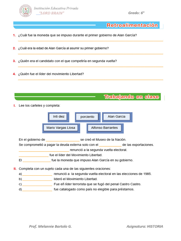 Gobierno de Alan García: Claves y Consecuencias | PDF | Comunidad ...