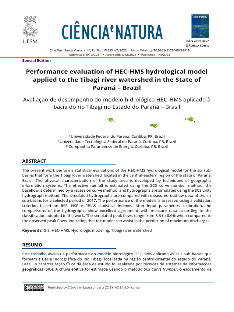 Performance Evaluation of HEC-HMS Hydrological Mod | PDF | Mean Squared Error | Discharge ...