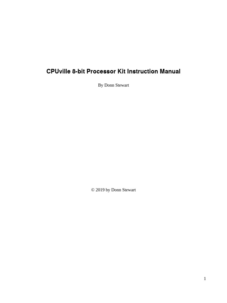 8 Bit Processor Instructions | PDF | Electrical Connector | Central Processing Unit