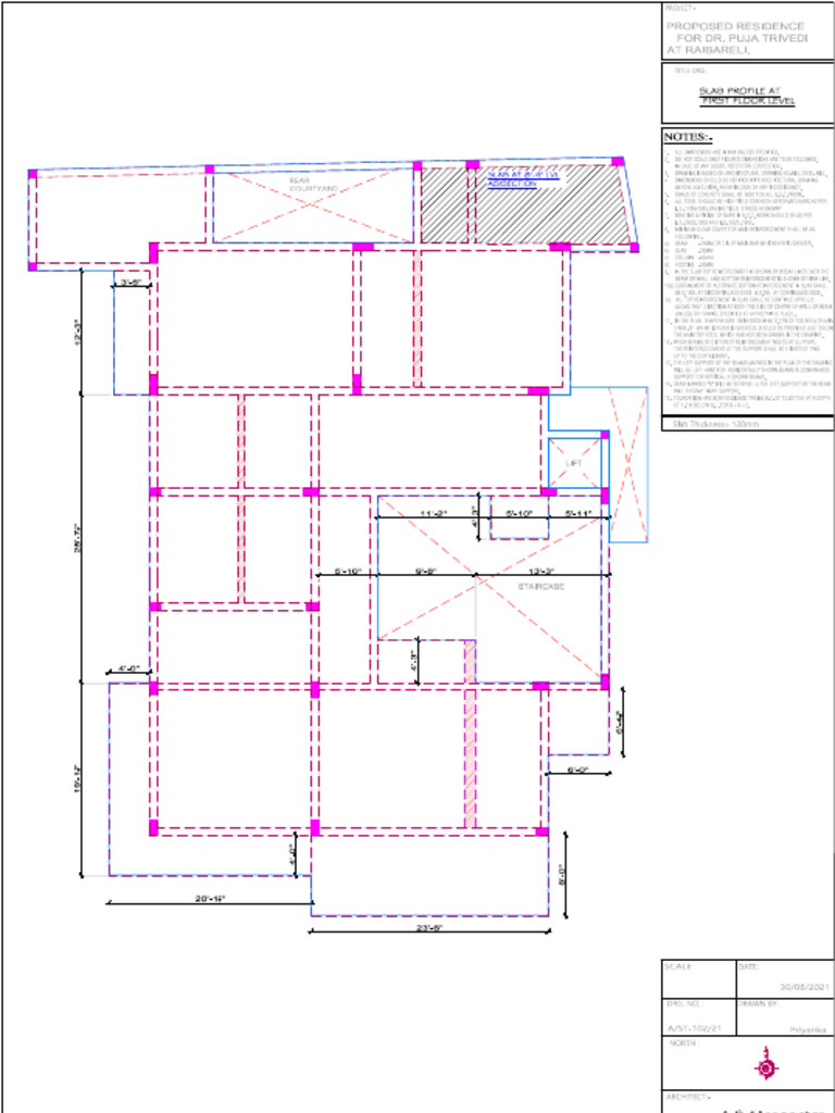 01_SLAB PROFILE - Copy | PDF | Beam (Structure) | Architectural Elements