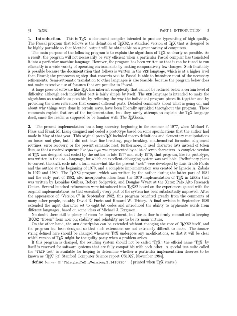 TeX Program Book | PDF | Control Flow | Subroutine