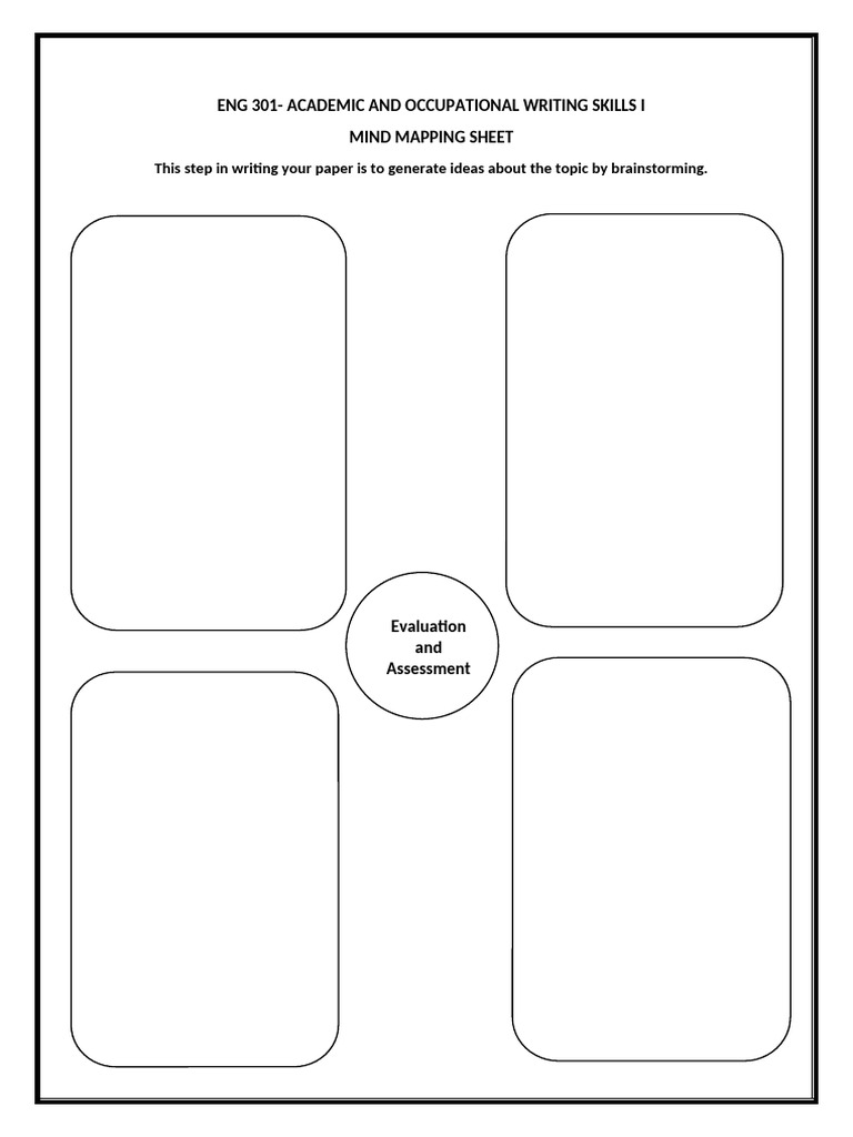 Mind Mapping Sheet | PDF