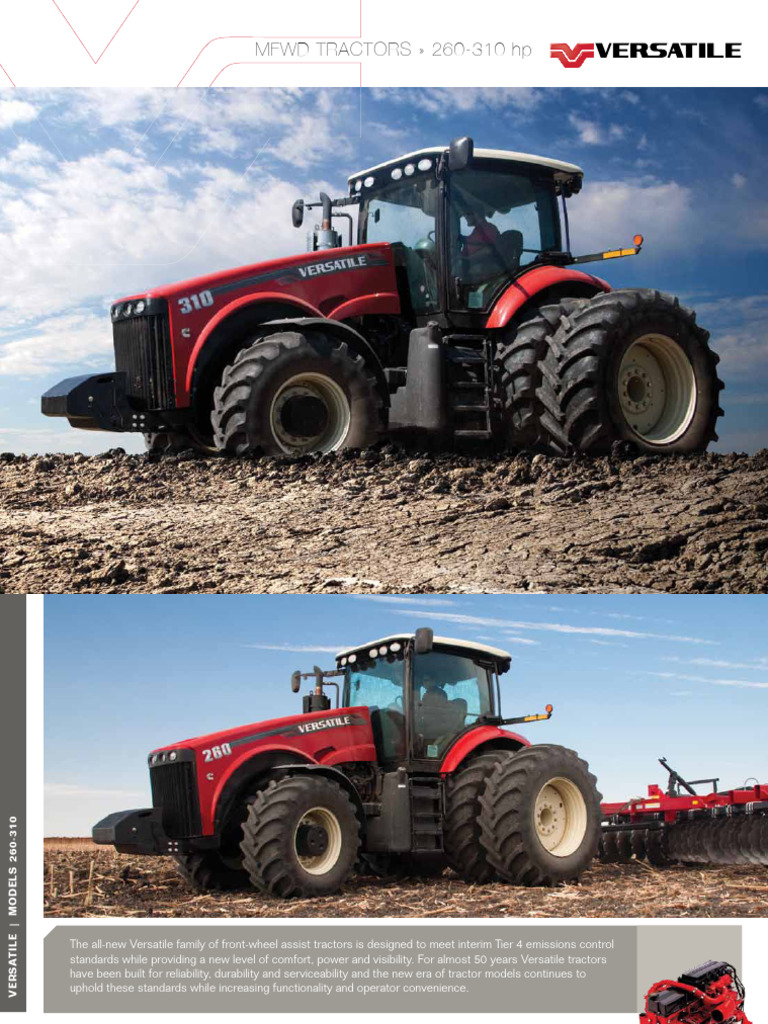 Versatile MFWD 260 310 Brochure RAC | PDF | Horsepower | Tractor