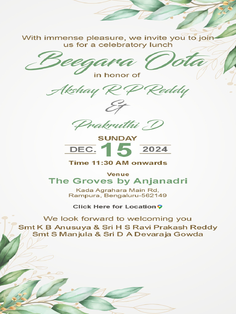 Beegara Oota_Akshay-Prakruti | PDF