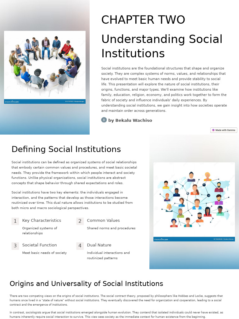 Understanding Social Institutions | PDF | Institution | Society