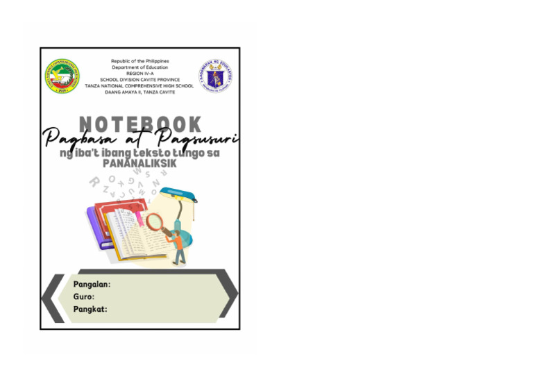 Notebook Front Pag | PDF