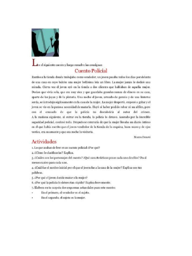cuentos policiales para leer | PDF