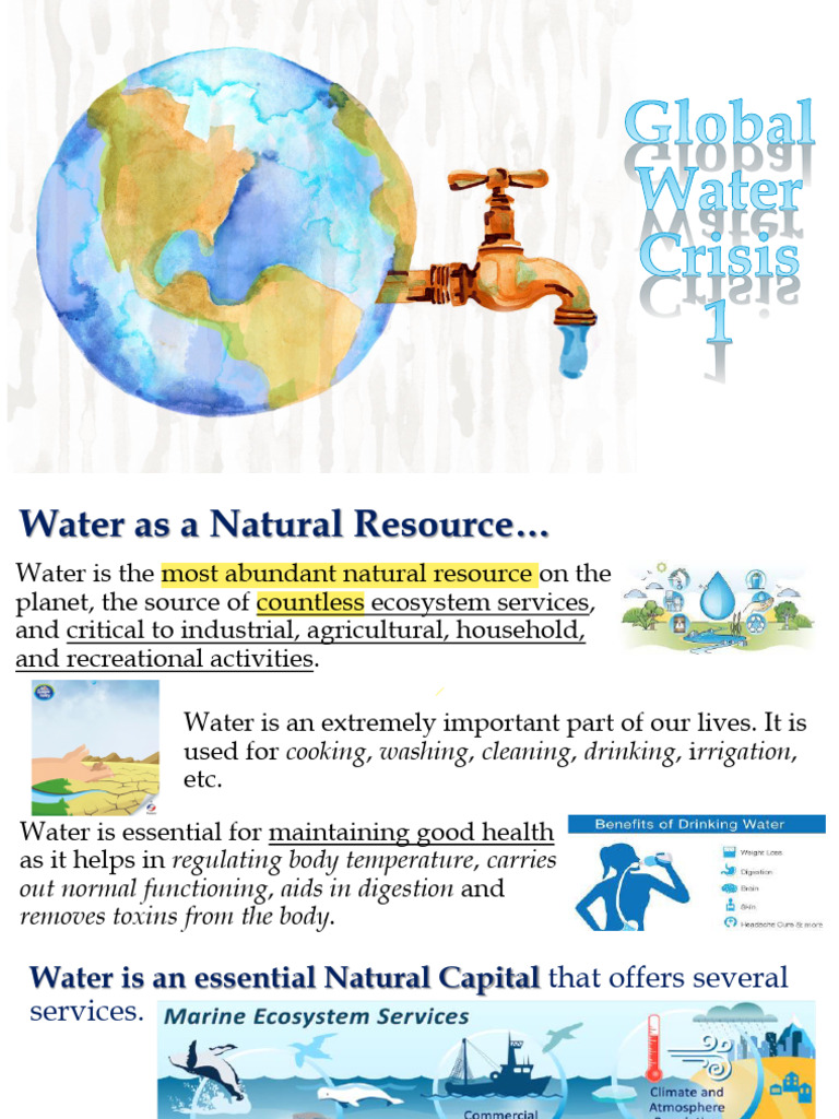 Global Water Crisis Overview | PDF | Water | Groundwater