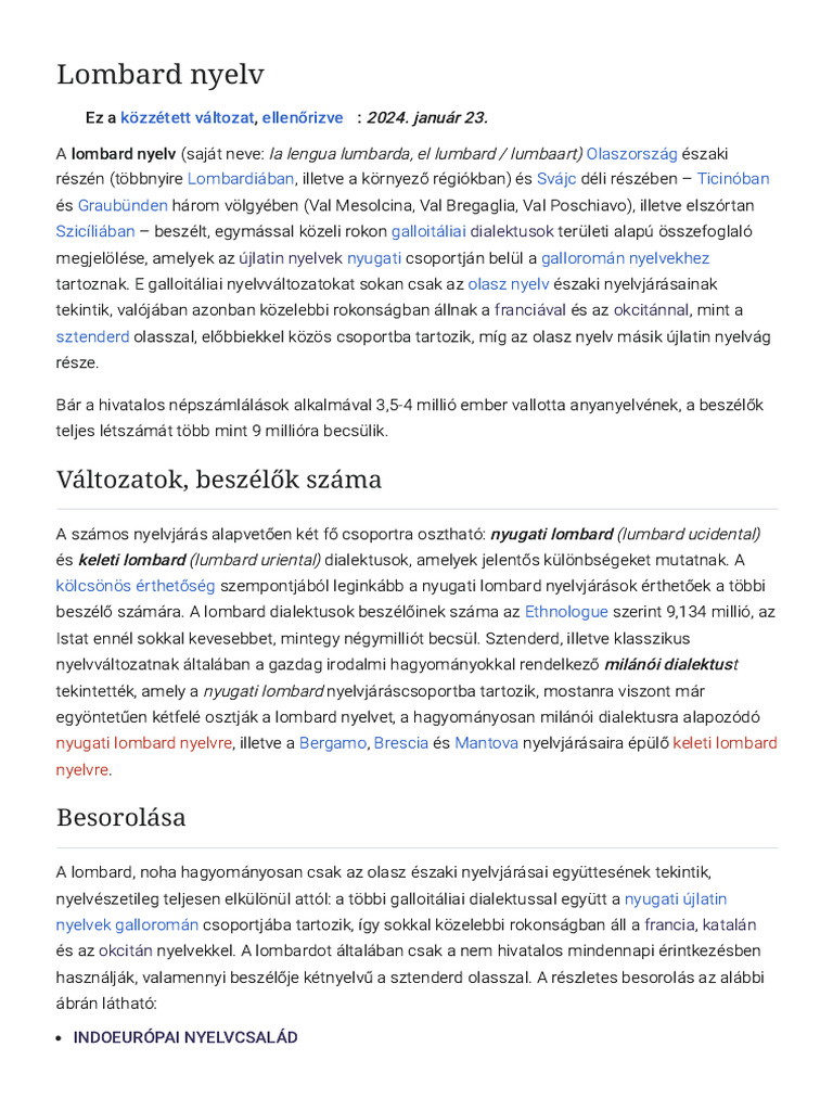Lombard Nyelv | PDF