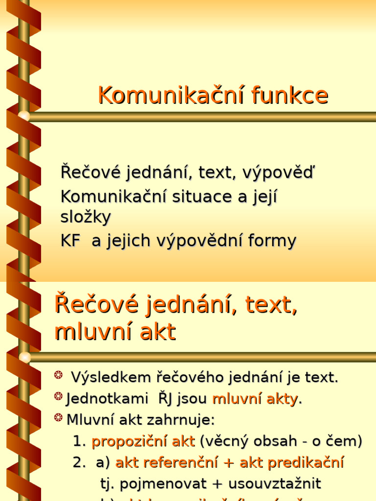 3.komunikační Funkce | PDF