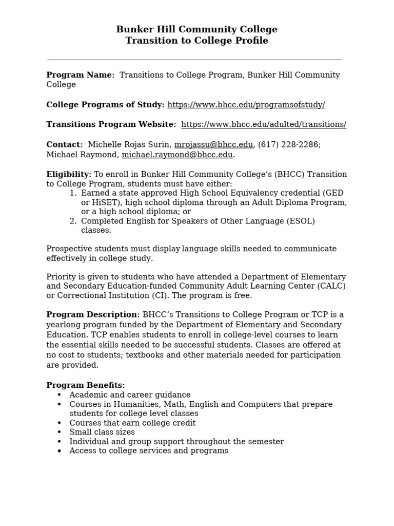 Bunker Hill | PDF | General Educational Development | Educational Stages