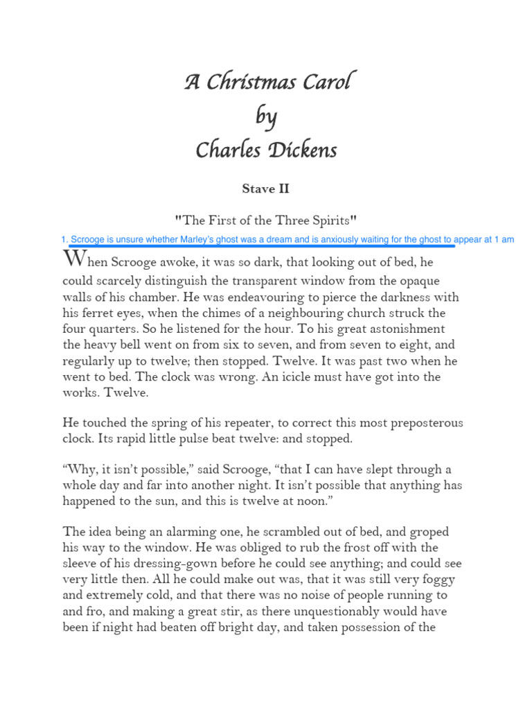A Christmas Carol 003 Stave II | PDF | A Christmas Carol | Ebenezer Scrooge