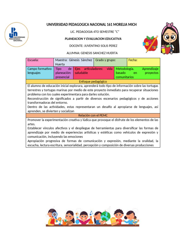 Proyecto Educativo: Tortugas en Preescolar | PDF | Tortuga | Pensamiento