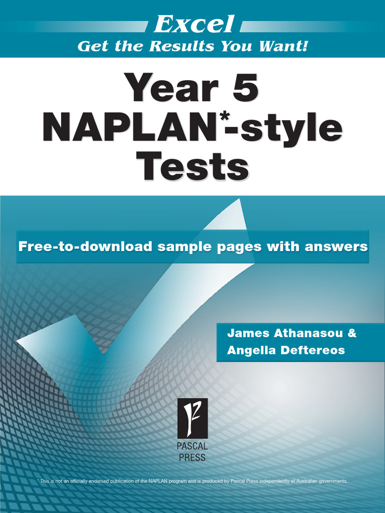 Year 5 NAPLAN-Style Numeracy Test | PDF | Average | Area