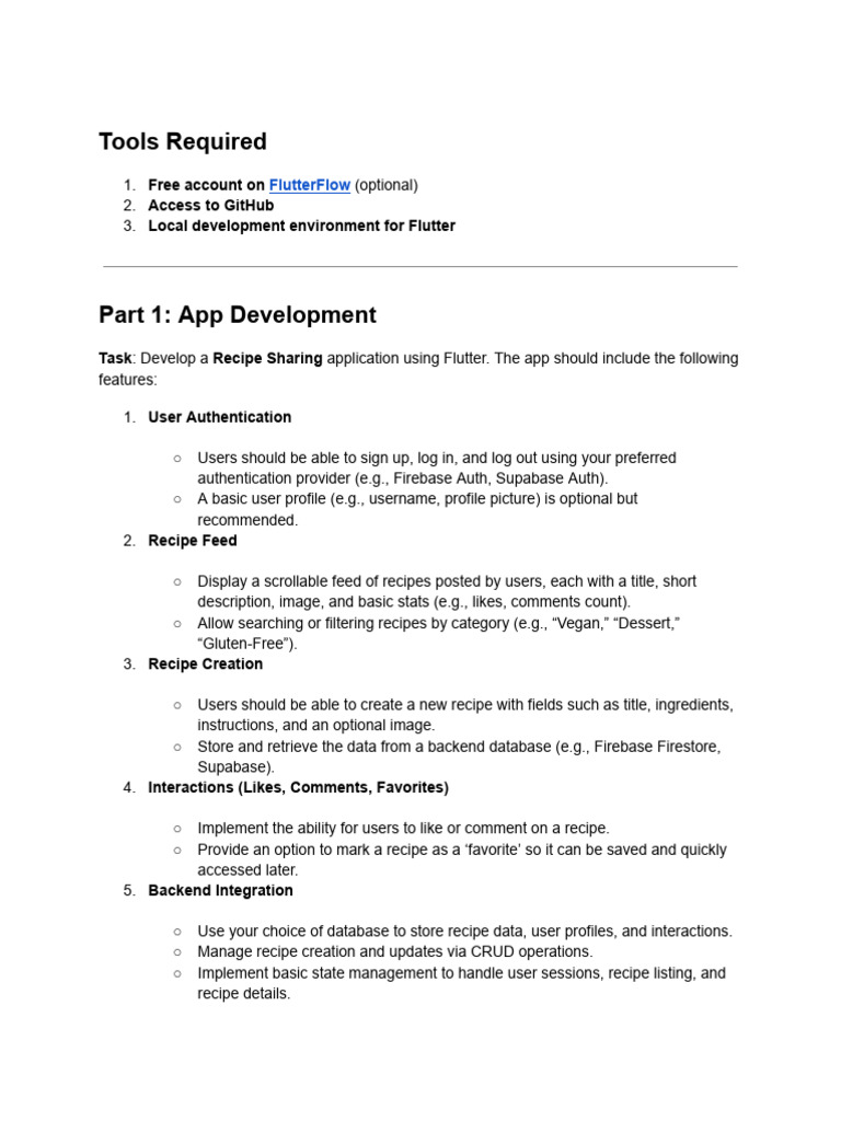 DEVOIDA - Second Interview - Recipe Sharing Application | PDF | Databases | Information Technology