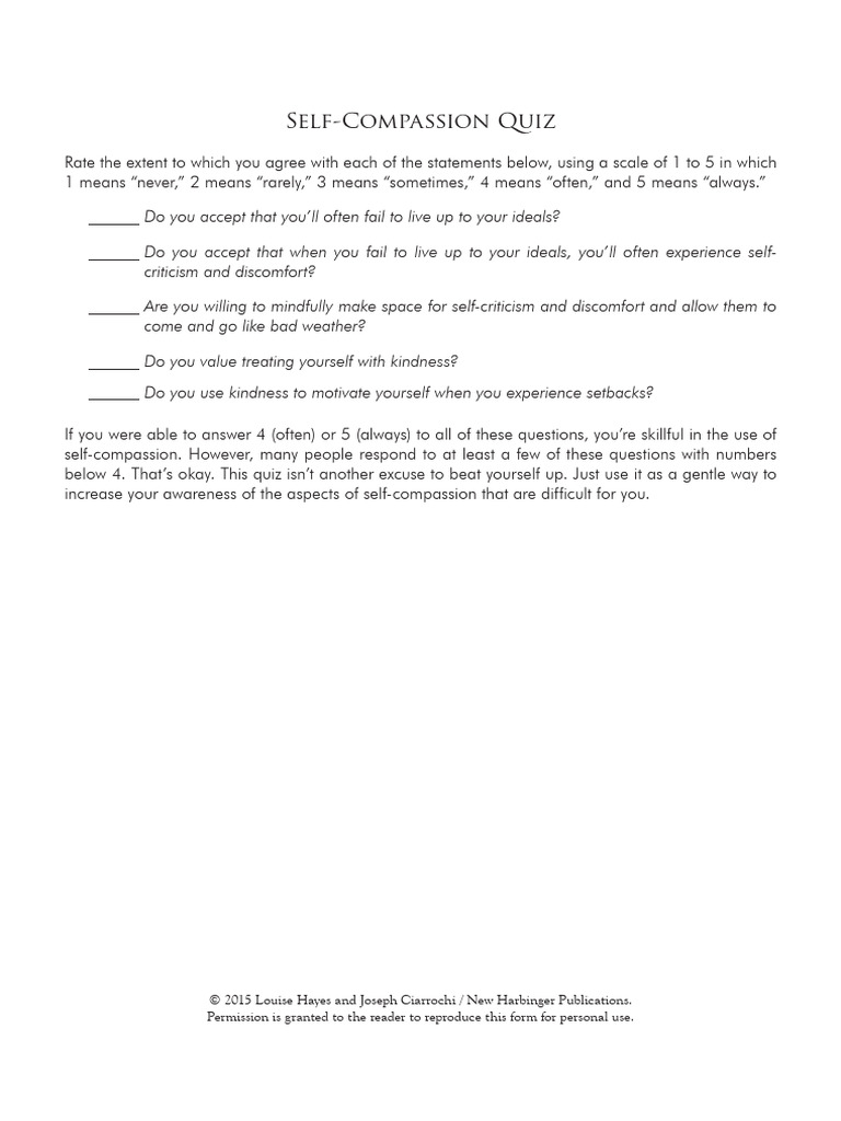Self-compassion-quiz-Feb-22 | PDF