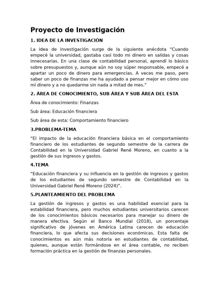 Documento Tarea Rafa | PDF | Educación financiera | Finanzas personales
