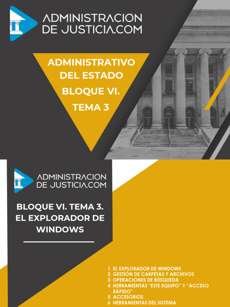 Master Class Bloque Vi. Tema 3. El Explorador de Windows | PDF | Archivo de computadora ...