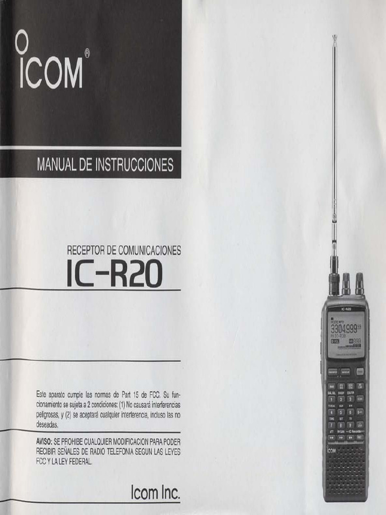 IC-R20 Spanish Manual | PDF