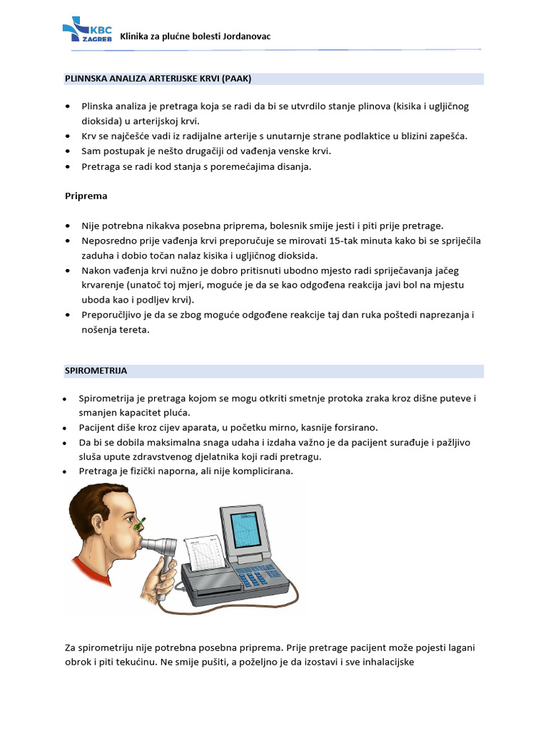 Funkcijska Dijagnostika Pluca | PDF