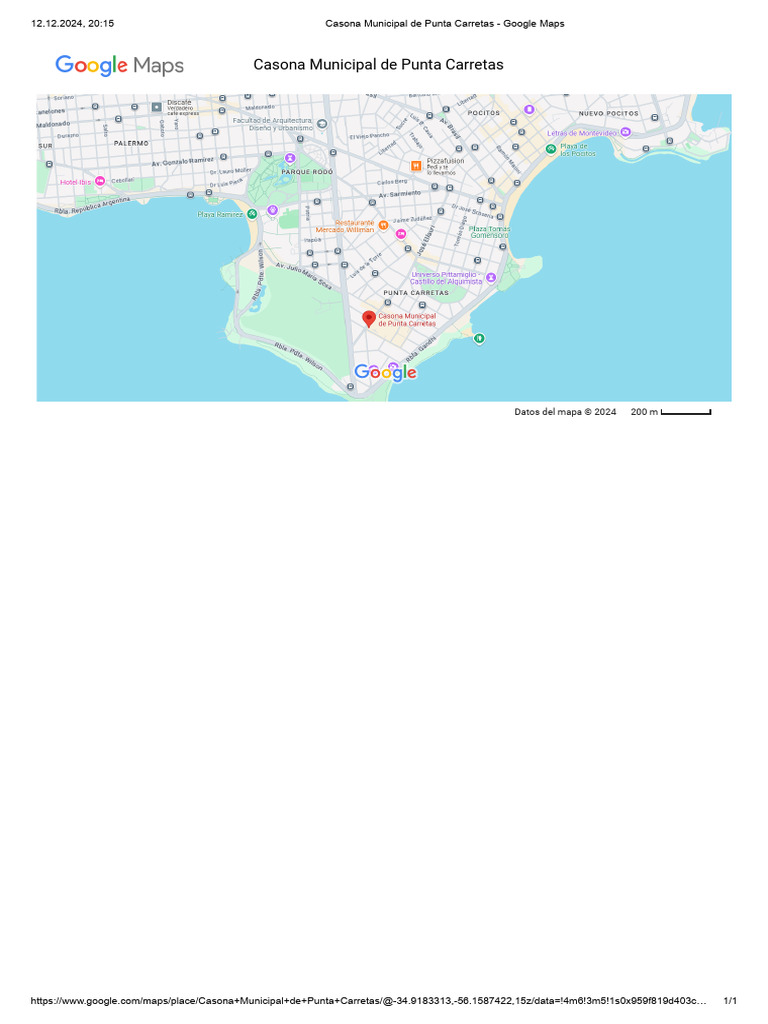 Casona Municipal de Punta Carretas - Google Maps | PDF