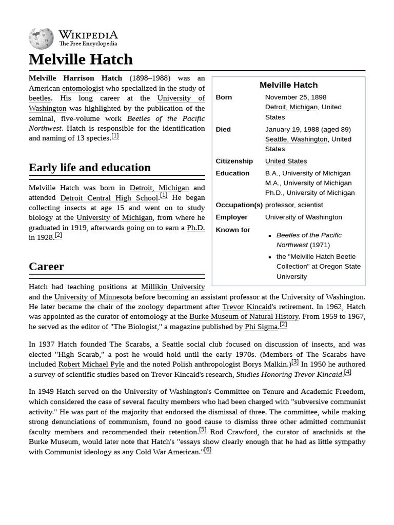Melville_Hatch | PDF | Insects