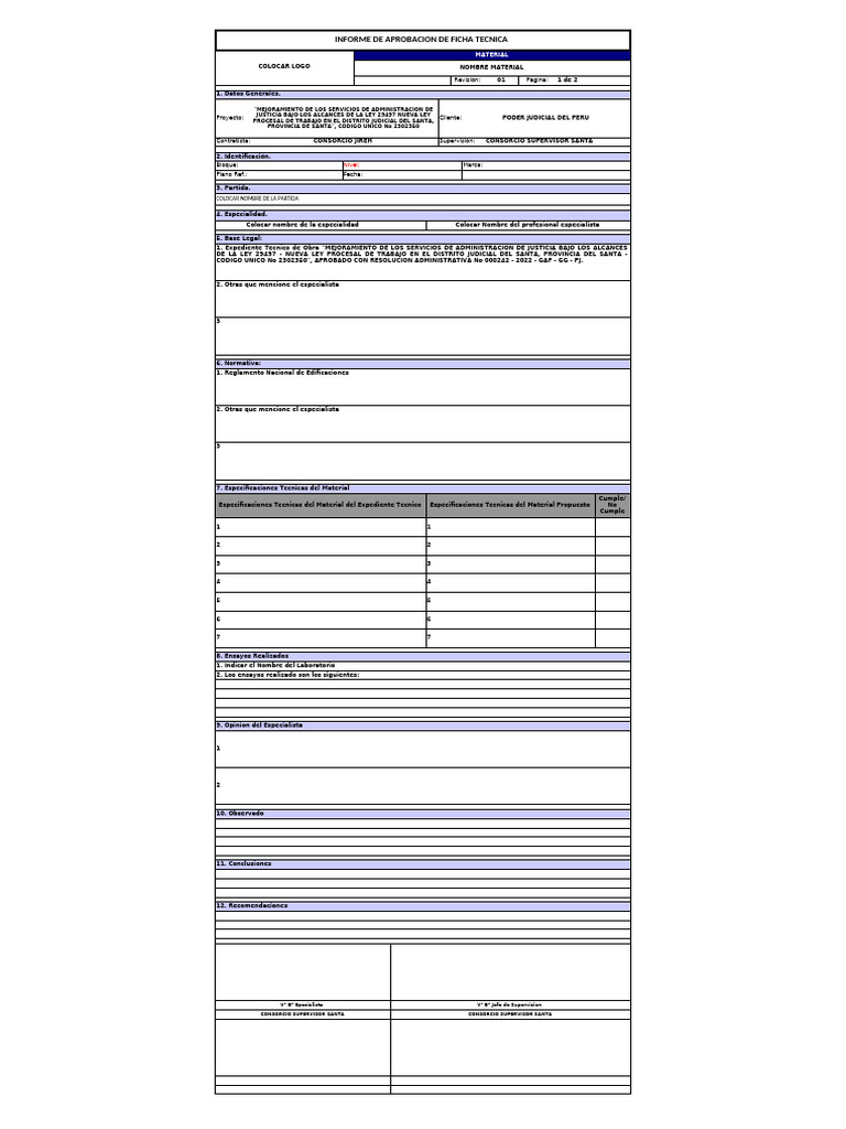 Formato Informe Supervision | PDF
