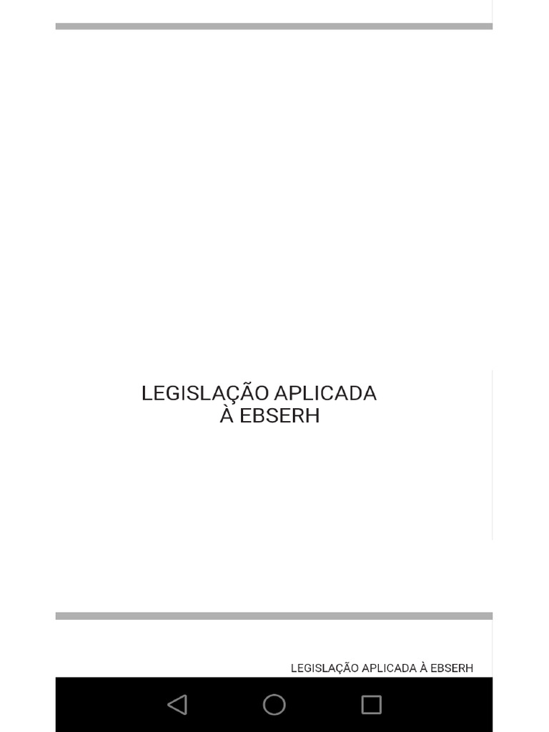LEGISLACAO EBSERH | PDF