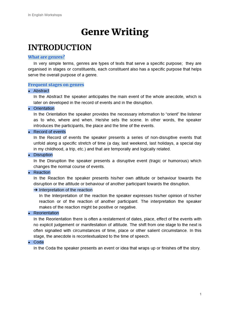 Learning to write genres – Adults Guide | PDF | Essays | English Language