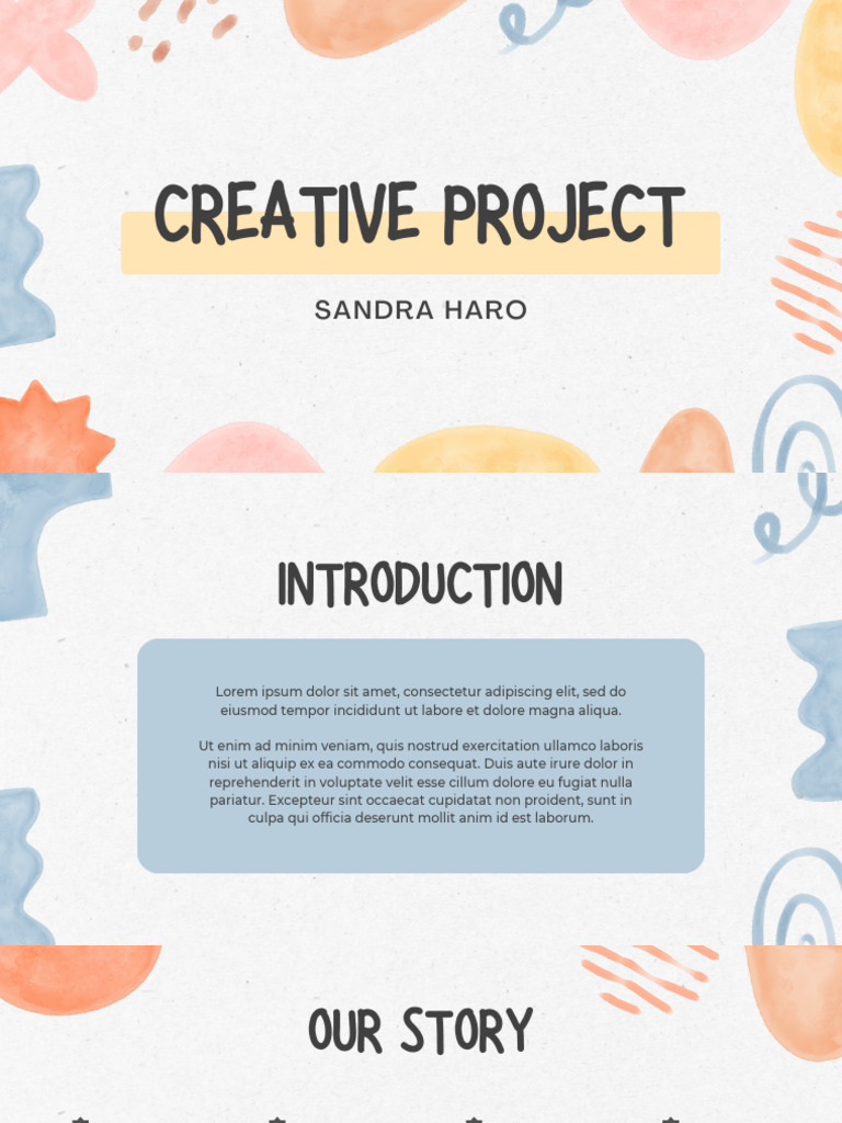 Colorful Watercolor Creative Project Presentation | PDF