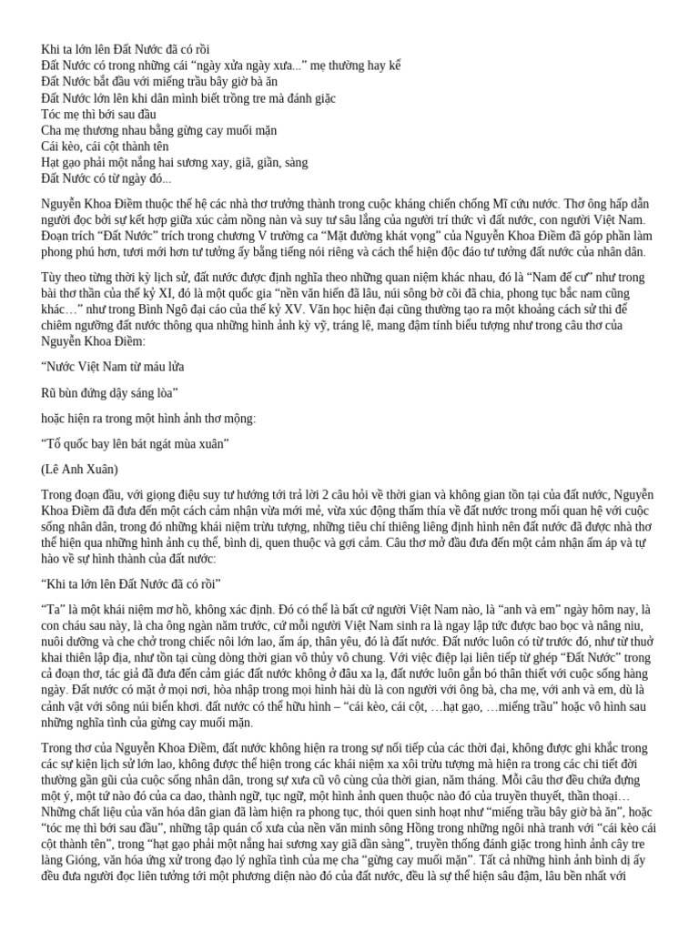 Dat Nuoc NG Khoa Diem | PDF