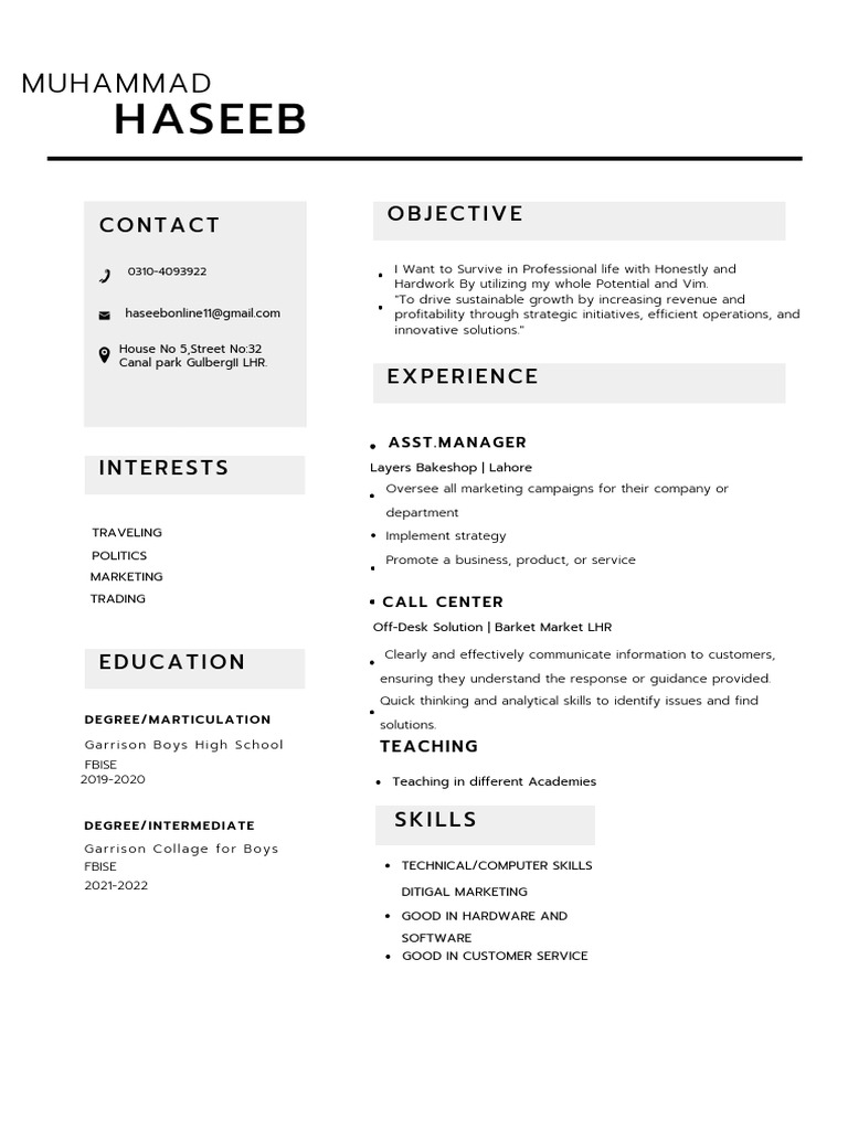 Haseeb: Muhammad | PDF